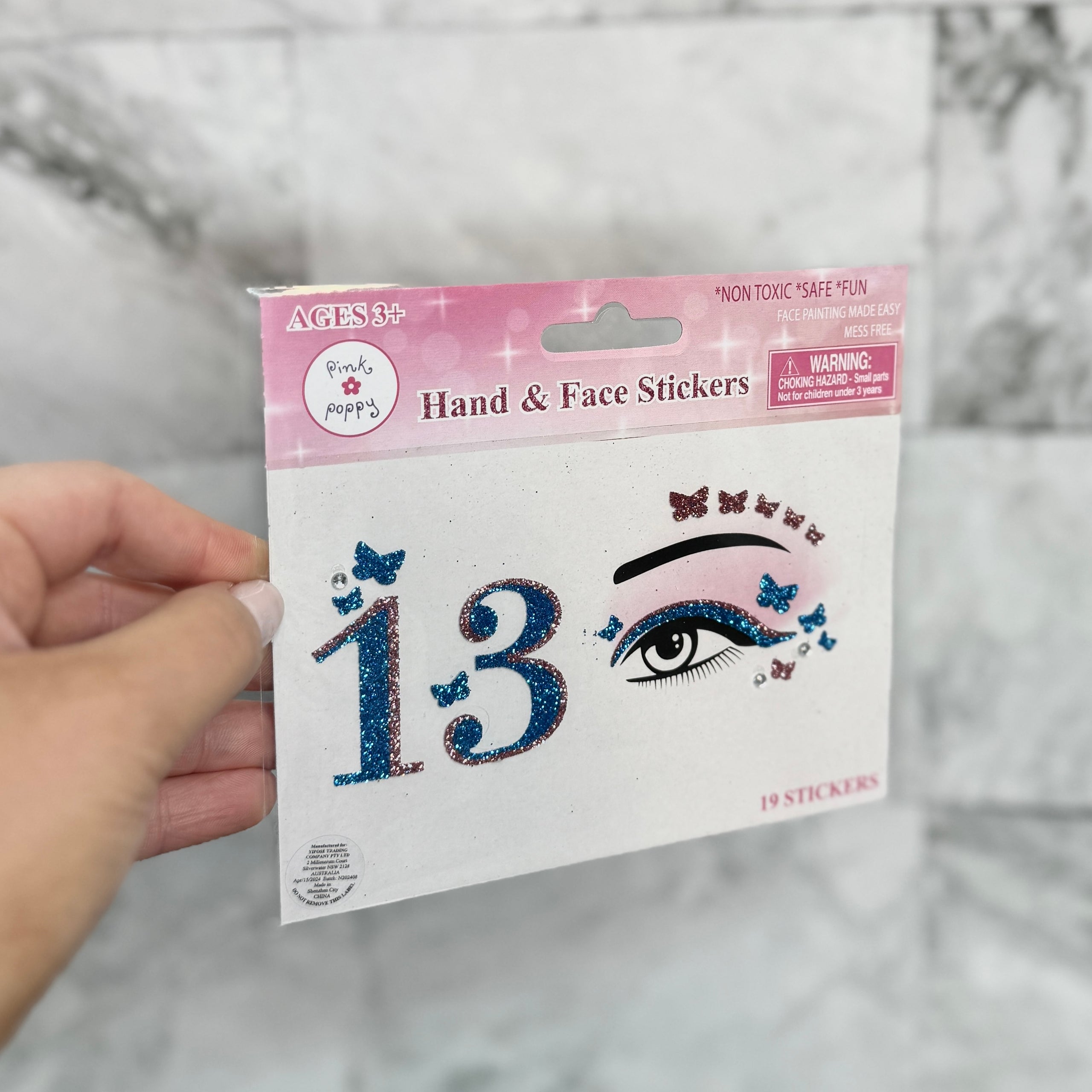 S043 Romantics Thirteen Hand & Face Sticker | Studio Scene